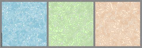 Set Of 3 Seamlessly Tileable Reaction Diffusion Turing Patterns