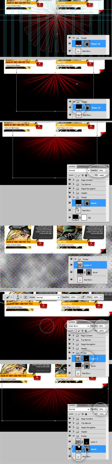 Create A Comic Book Themed Web Design Photoshop To Html Css Part 1 Envato Tuts