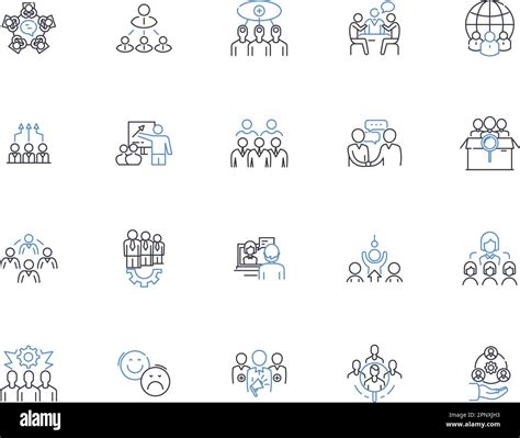 Companionship Line Icons Collection Friendship Bonding Comradeship Togetherness Fellowship