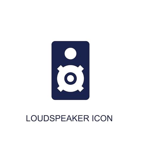 스피커 아이콘 흰색 배경 프리미엄 벡터