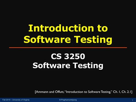 PPT Introduction To Software Testing CS Software Testing PowerPoint Presentation ID