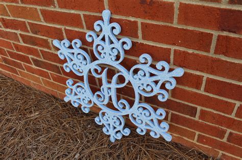 Snowflake With Single Letter Mongram Painted With Glitter Monogramcrafty