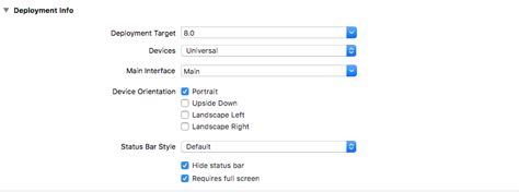 Ios Xcode Specify Orientations For Both Iphones And Ipads Under