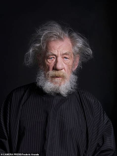 Sir Ian Mckellan Receives A Tidy Up As He Has His Beard Shaved And Hair