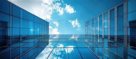 Premium Photo Modern Architecture A Reflection Of Sky And Clouds