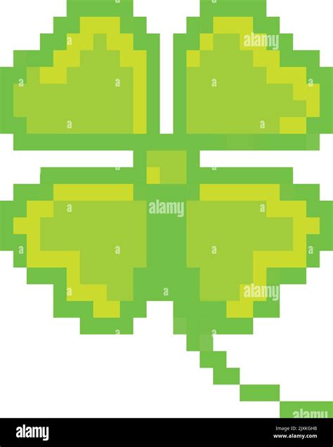 Clover Pixel Art Stock Vector Image And Art Alamy