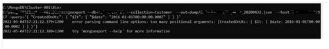 MongoExport With Query Developer Tools MongoDB Developer Community Forums