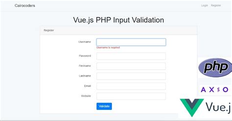 Vue Js PHP Input Validation Tutorial