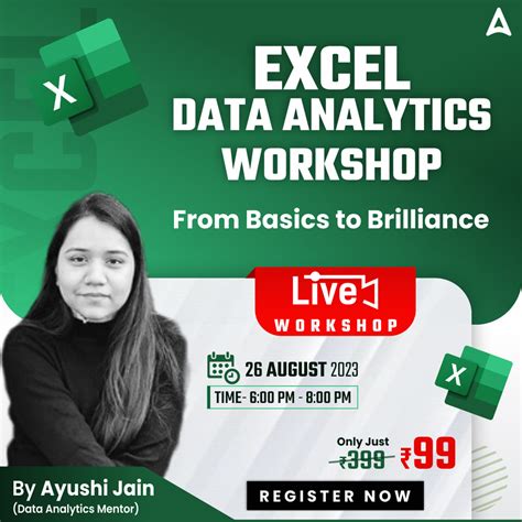 Excel For Data Analytics Basics To Brilliance Online Live Classes By Adda 247