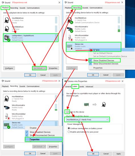 Windows 10 Audio Output To 2 Or More Devices Itexperience Net