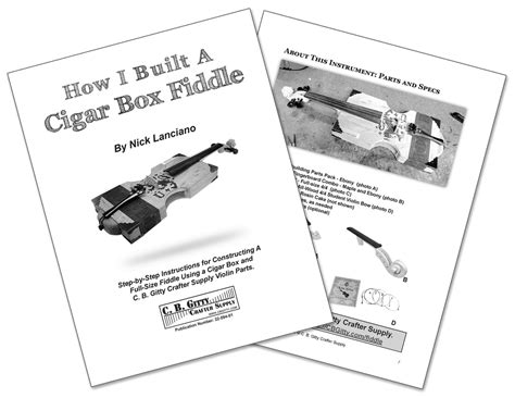 How To Build A Cigar Box Fiddle By Nick Lanciano Printed Version C B Gitty Crafter Supply