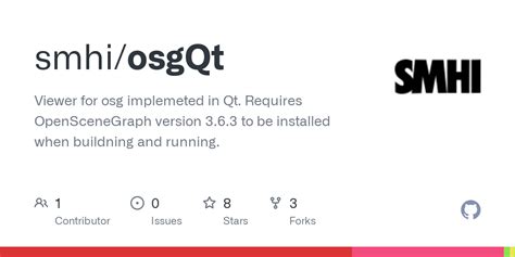 github smhi osgqt viewer for osg implemeted in qt requires