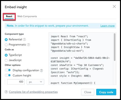 Embed Visualizations Using React SDK GoodData Cloud