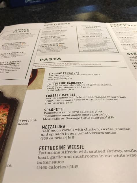 Menu At Carrabbas Italian Grill Restaurant Asheville 10 Buckstone Pl