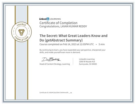 Lavan Kumar Reddy On Linkedin Certificate Of Completion