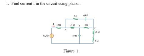 solved find current i in the circuit using phasor