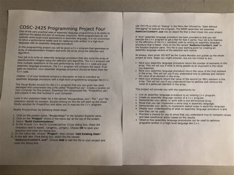 Solved Cosc 2425 Programming Project Four One Of The Very