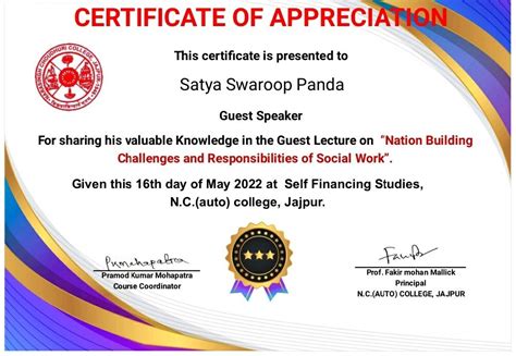 dr satya swaroop panda on linkedin delivered a talk on nation