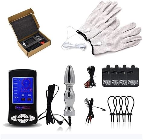 DDDXF Estimulación Sexual Elektro Folter Kit Electroestimulación Erótica Edelstahl Stromschlag