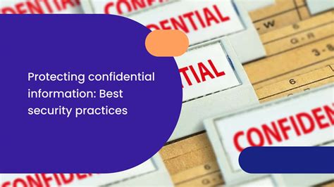 Protecting Confidential Information Best Security Practices
