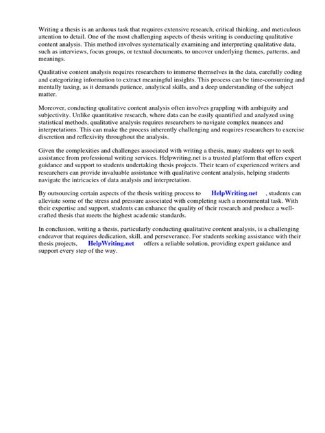 Thesis Qualitative Content Analysis Pdf Qualitative Research Analysis