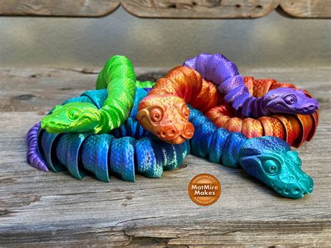 3d Printed Articulated Ball Python Etsy