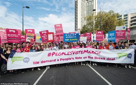 Anti Brexit Campaigners March Through London Demanding 2nd Referendum