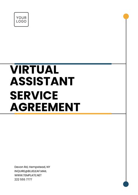 Free Virtual Assistant Service Agreement Template To Edit Online