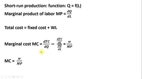 Marginal Cost Formula