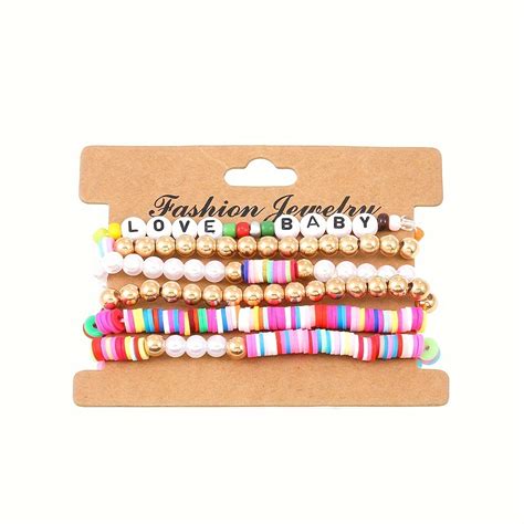 Colorful Bead Decor Bracelet Women Girls Vintage Y2k Temu United Kingdom