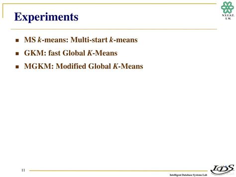 ppt modified global k means algorithm for minimum sum of squares