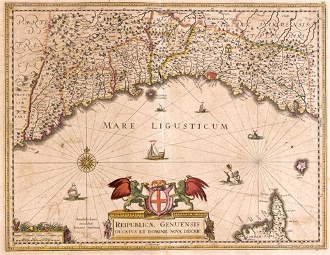 Map Of The Republic Of Genoa Italy By Frederick De Wit