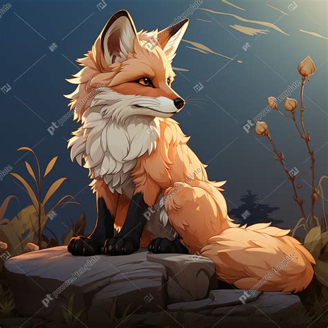 Playful Fox Sprite Asset Sitting And Looking Behind Free Ai Image Poweredtemplate 122076