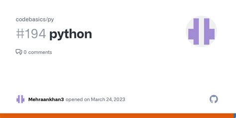 python · issue 194 · codebasics py · github