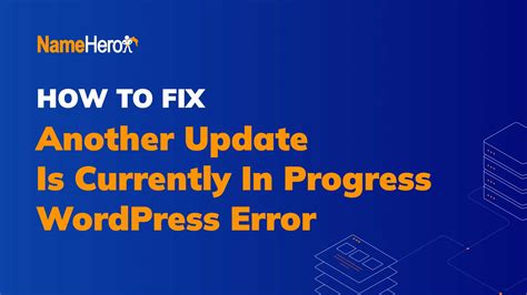 how to fix another update is currently in progress wordpress error 2024