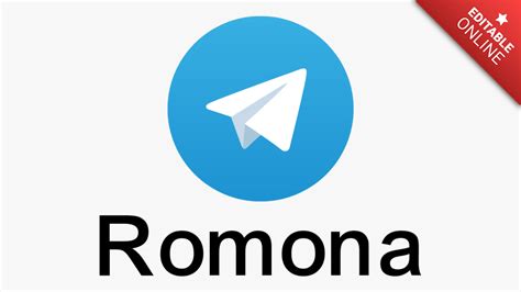 Romona Telegram Logo Text Effect Generator