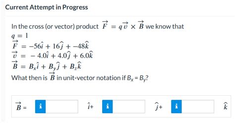 Solved In The Cross Or Vector Product F QvB We Know That Chegg Com