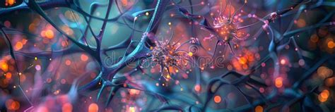 Digital Illustration Showing Interconnected Nodes And Pathways Of A Neural Network Emphasizing