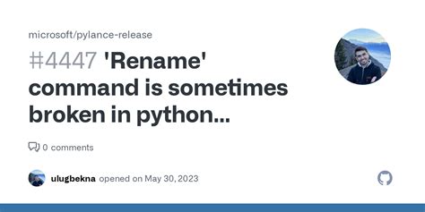Rename Command Is Sometimes Broken In Python Notebooks Issue Microsoft Pylance