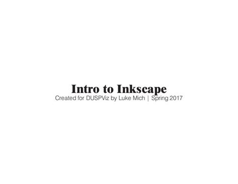 Intro To Inkscape