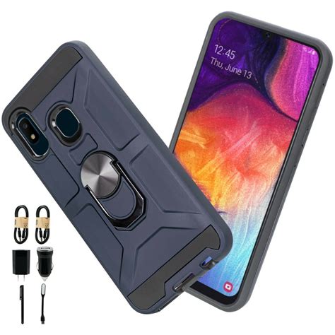 Value Pack For Samsung Galaxy A20 A30 A50 Metal Titanium Case Hybrid