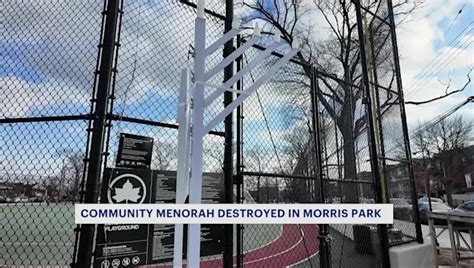 News 12 Long Island Morris Park Menorah Display Destroyed During