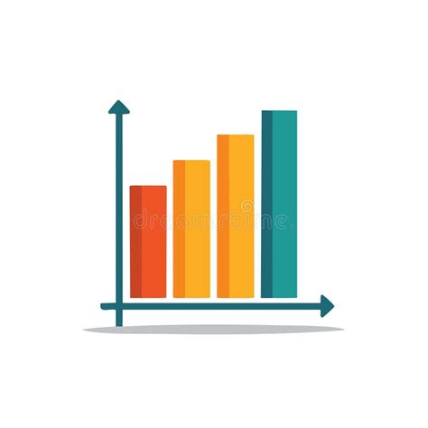 Colorful Bar Chart Graph Showing Upward Trend And Growth Stock