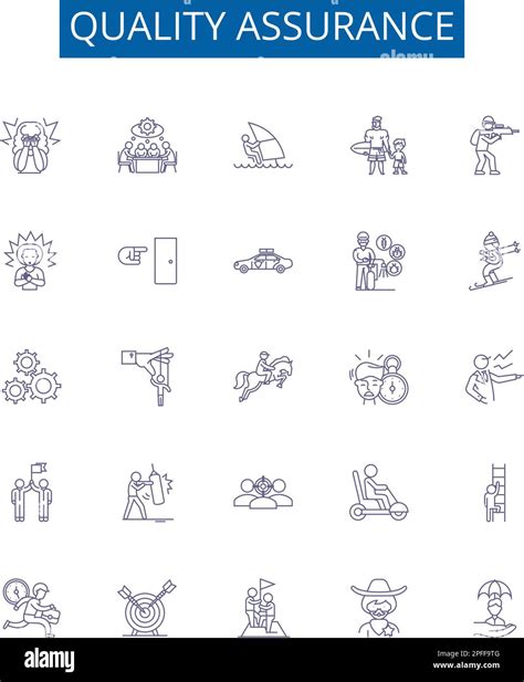 Quality Assurance Line Icons Signs Set Design Collection Of Assurance