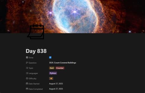 day838 1001daysofcode 1001daysofcode dsa python java coding geeksforgeeks notion