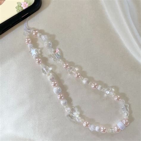 Customizable Pearl Beaded Phone Charm Evil Eve Phone Strap Etsy