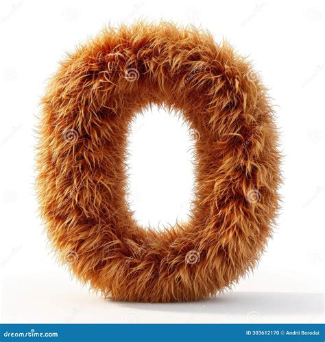 Cuddly Brown Zero Shape In Short Fur On A Clean Background Stock
