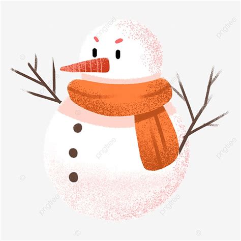 아름 다운 일러스트 손 으로 눈사람 Png 요 소 를 그립 니 다 눈사람 Png 요소 자유 요소 투명한 재료 Png