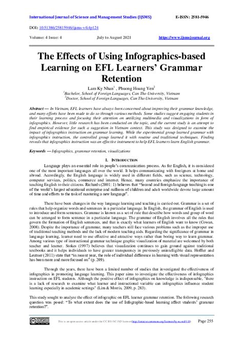 pdf the effects of using infographics based learning on efl learners