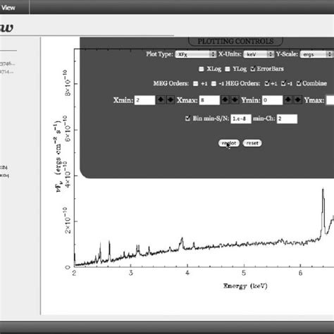 interactive spectral plot for the combined heg positive and negative